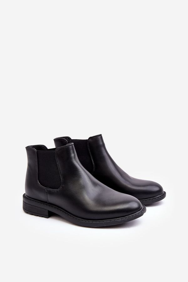 WD1 MEN'S LOW-CUT CHELSEA BOOTS BLACK DYMIDI