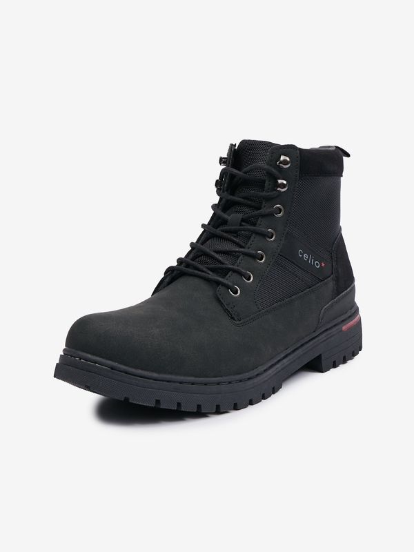 CELIO BLACK ANKLE BOOTS - MEN'S