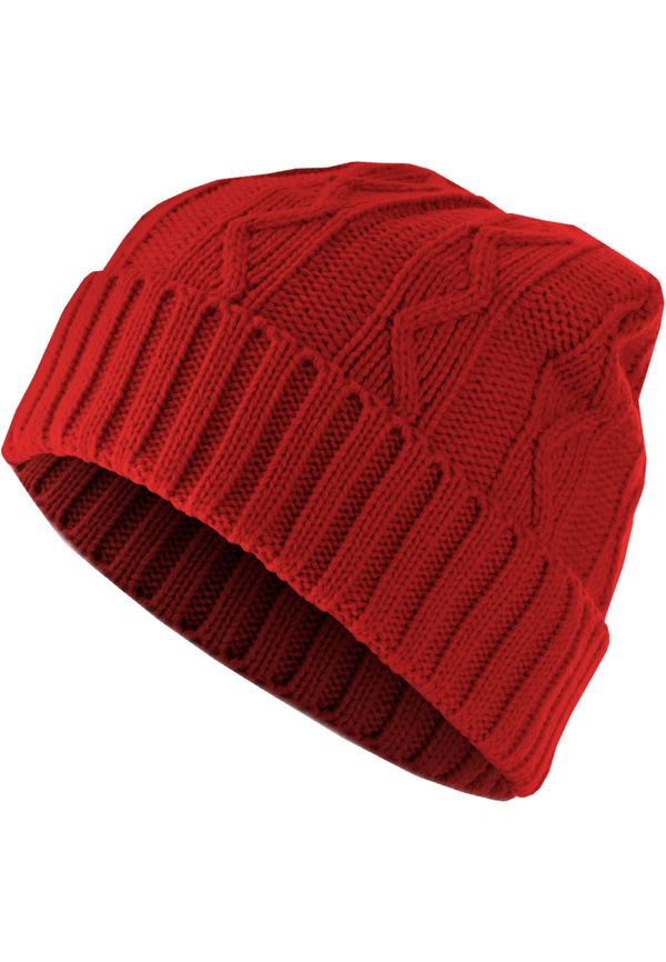 BEANIE CABLE FLAP BEANIE - RED