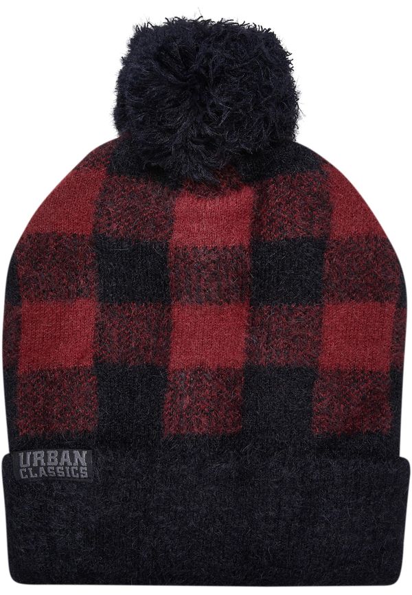 POM BEANIE BLACK/RED