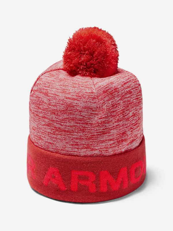 UNDER ARMOUR CAP BOY\'S GAMETIME POM BEANIE-RED - BOYS