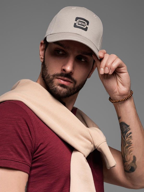 OMBRE MEN'S LOGO BASEBALL CAP - ASH