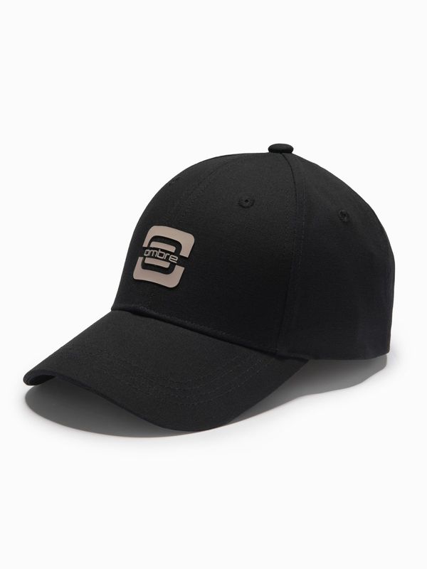 OMBRE MEN'S BASEBALL CAP WITH LOGO - BLACK