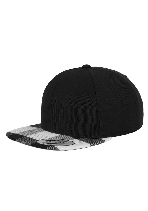 CHECKED FLANLL PEAK SNAPBACK BLK/WHT