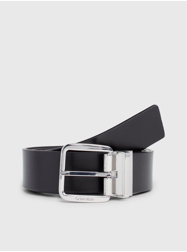 BROWN-BLACK MEN'S LEATHER REVERSIBLE BELT CALVIN KLEIN - MEN'S