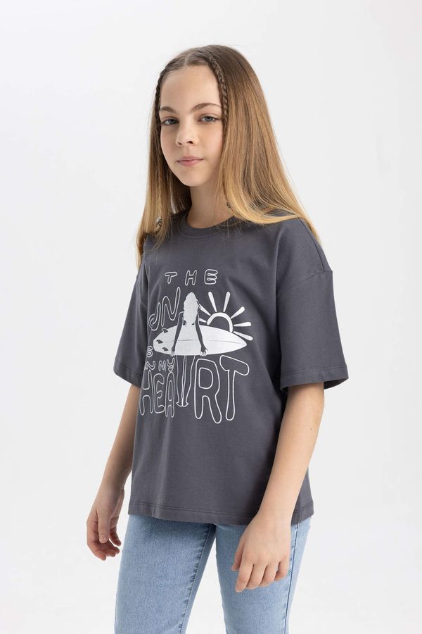 DEFACTO GIRL RELAX FIT SHORT SLEEVE T-SHIRT