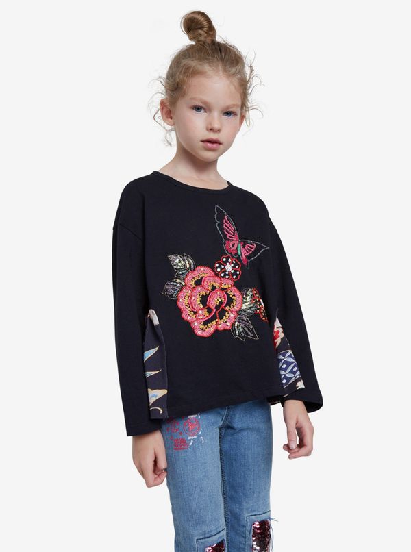 BLACK GIRLS T-SHIRT DESIGUAL TS NORWICH - GIRLS