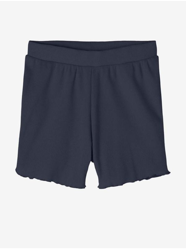 DARK BLUE GIRLY RIB SHORTS NAME IT TARA - UNISEX