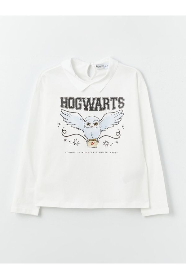 LC WAIKIKI GIRLS SHIRT COLLAR HARRY POTTER PRINTED LONG SLEEVE GIRLS T-SHIRT