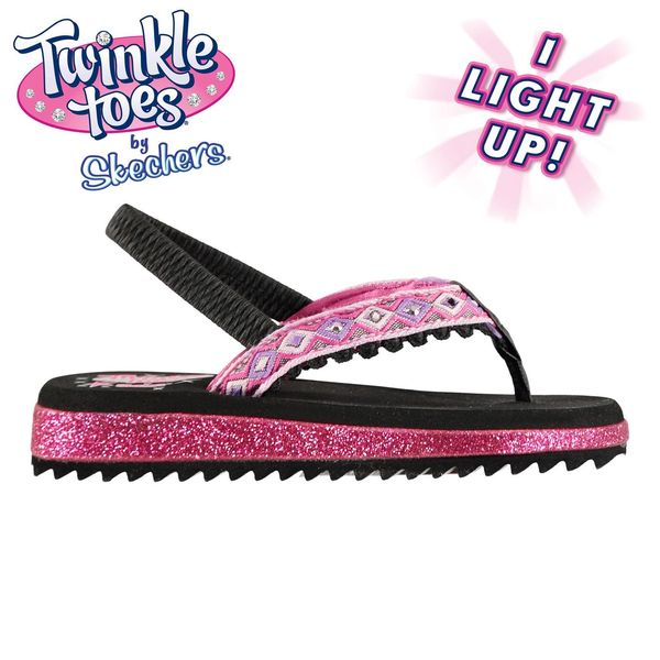 SKECHERS TWINKLE TOES GIRLS FLIP FLOPS