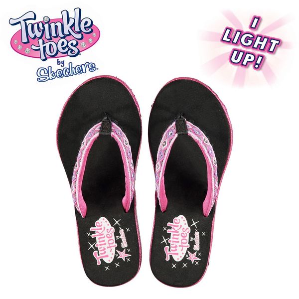SKECHERS TWINKLE TOES FLIP FLOPS JUNIOR GIRLS