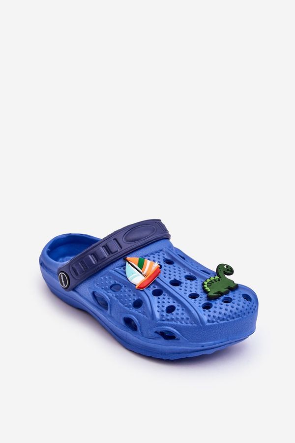 WJ1 CHILDREN'S FOAM LIGHTWEIGHT CROCS SANDALS BLUE SWEETS