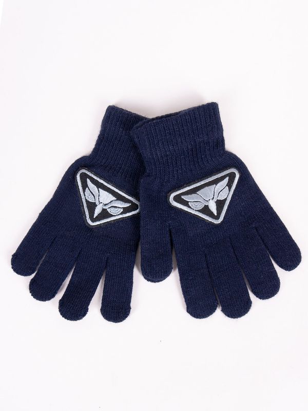 YOCLUB KIDS'S BOYS' FIVE-FINGER GLOVES RED-0233C-AA5B-003 NAVY BLUE