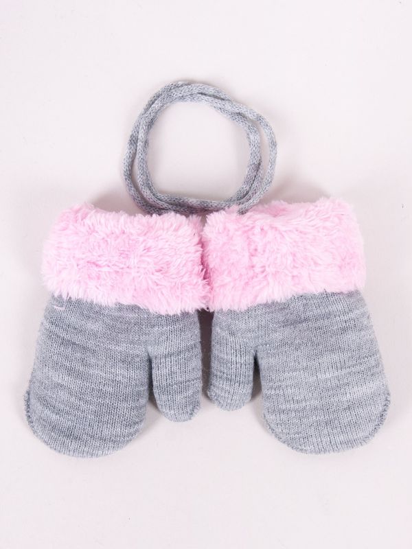 YOCLUB KIDS'S GIRLS' SINGLE-FINGER DOUBLE-LAYER GLOVES RED-0001G-AA10-001