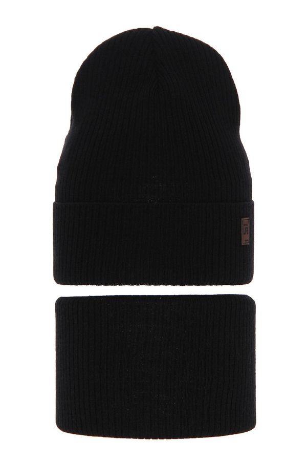 AGBO CHILDREN'S AUTUMN/ SPRING SET: HAT AND TUBE SCARF BLACK DRAGON