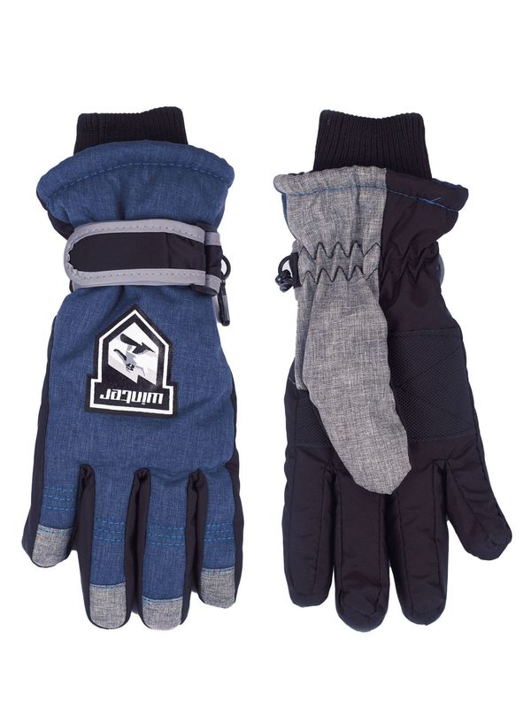 YOCLUB KIDS'S GLOVES REN-0338C-A250 NAVY BLUE