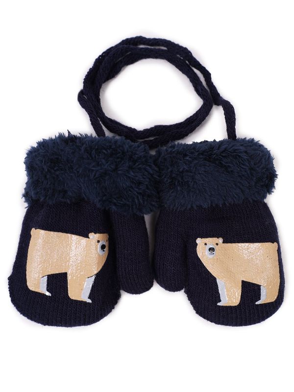YOCLUB KIDS'S GLOVES RED-0011C-AA1A-005 NAVY BLUE