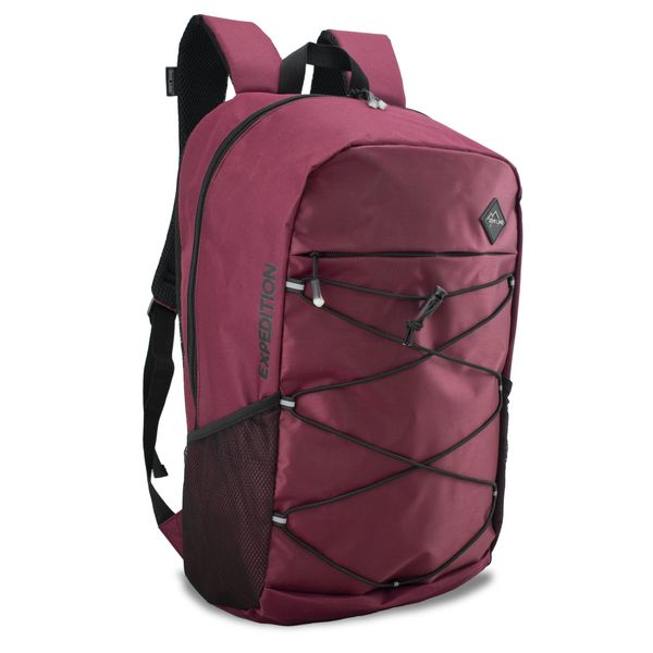 SEMILINE UNISEX'S TOURIST BACKPACK A3033-3 BLACK/CHERRY