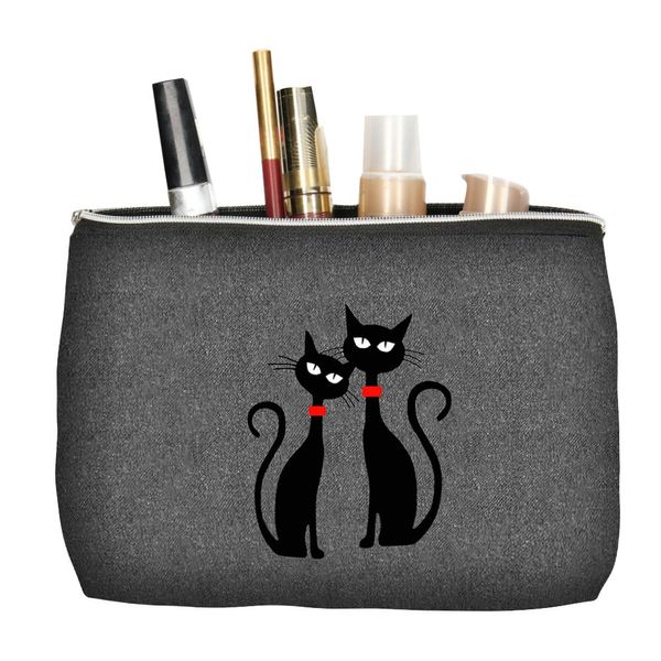 BERTONI UNISEX'S COSMETIC BAG SOLO CZARNE KOTY