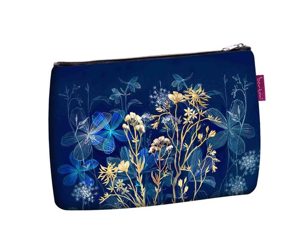 BERTONI UNISEX'S COSMETIC BAG SOLO MIDNIGHT NAVY BLUE