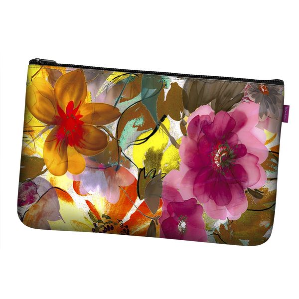 BERTONI UNISEX'S BIG POCKET COSMETIC BAG GARDEN