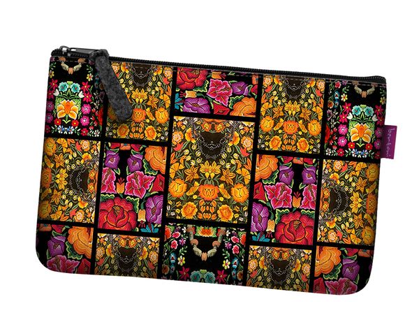 BERTONI UNISEX'S POCKET COSMETIC BAG FRIDA FLOWERS