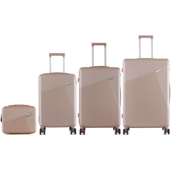 SEMILINE UNISEX'S 3-IN-1 ABS SUITCASES SET+TOILETRY BAG T5758-0