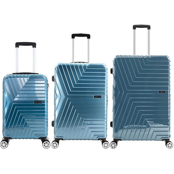 SEMILINE UNISEX'S 3-IN-1 ABS+PC SUITCASES SET T5764-0 NAVY BLUE