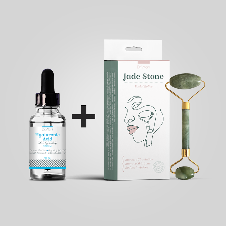 Hyaluronic Acid Serum + Jade Stone Roller