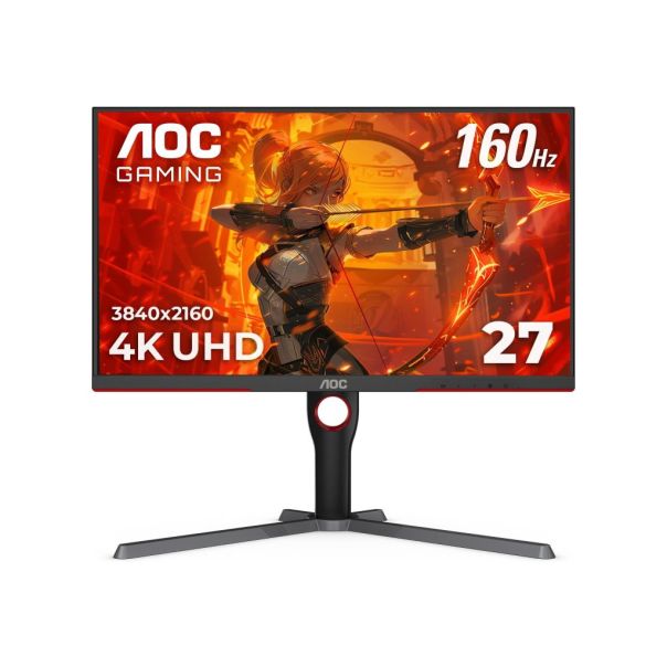 AOC Monitor U27G3X/BK 27"/IPS/3840x2160/160Hz/1ms GtG/HDMIx2,DPx2/Gsync,adaptive sync/Pivot,visina