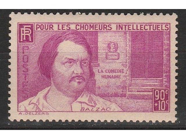 Francuska, France - Honore de Balzac - 1939 - MH