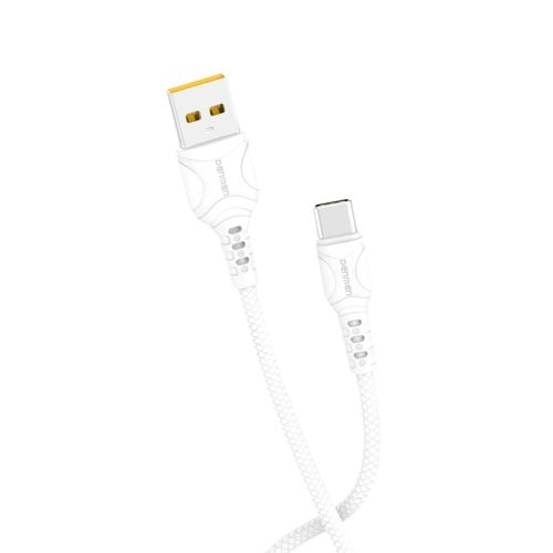 DENMEN D08T Type C USB data kabl 3,6A 1m bela