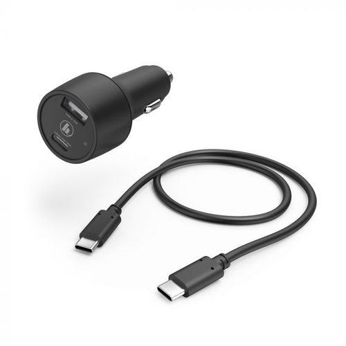 Hama Auto punjač USB-C, USB-A, PD 30W, kabl USB-C 1m