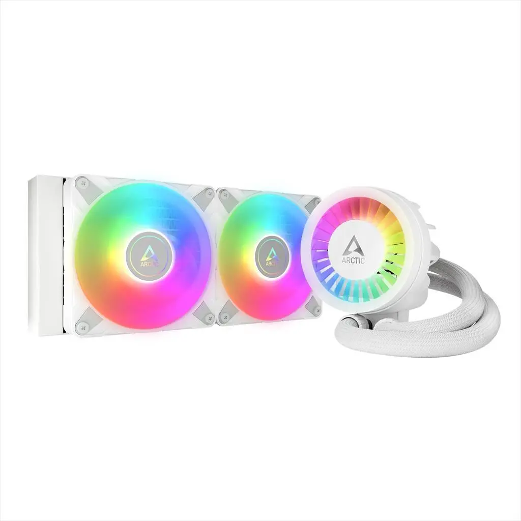 ARCTIC Coolers CPU AIO iii 240 bela, 2k120mm p12 pvm pst a-RGB s, acfre00150a