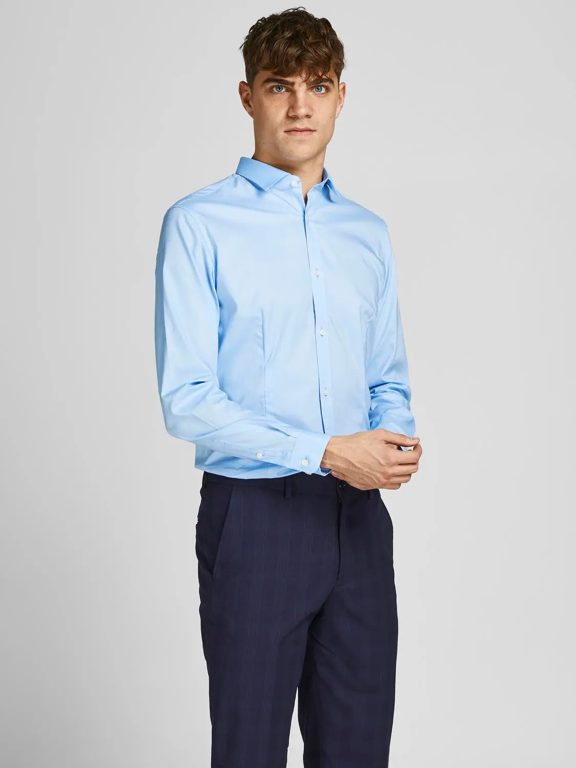 JACK & JONES Muška košulja 12097662, Svetloplava