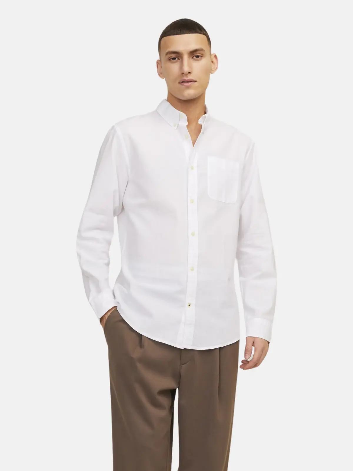 JACK & JONES Muška košulja 12182486, Bela