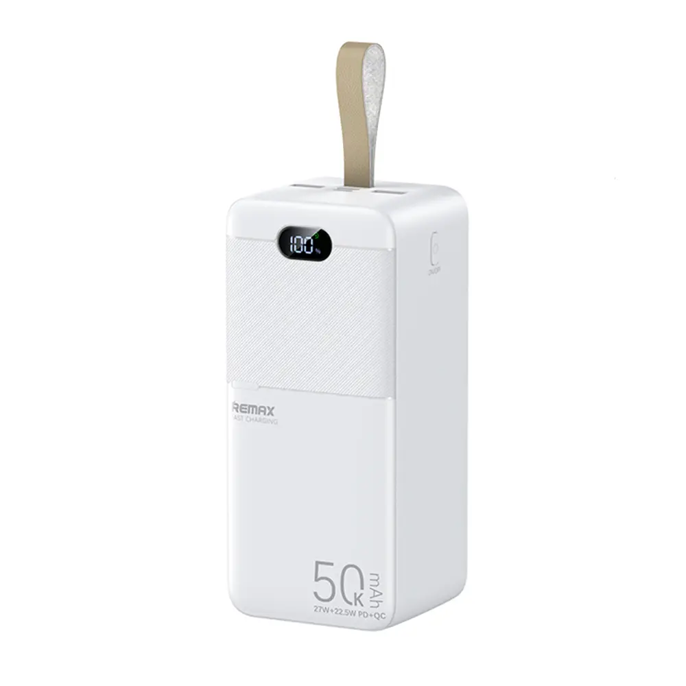 Power bank REMAX Piloteer 20W PD+22.5W 2.4A 50000mAh RPP-117 , Bela
