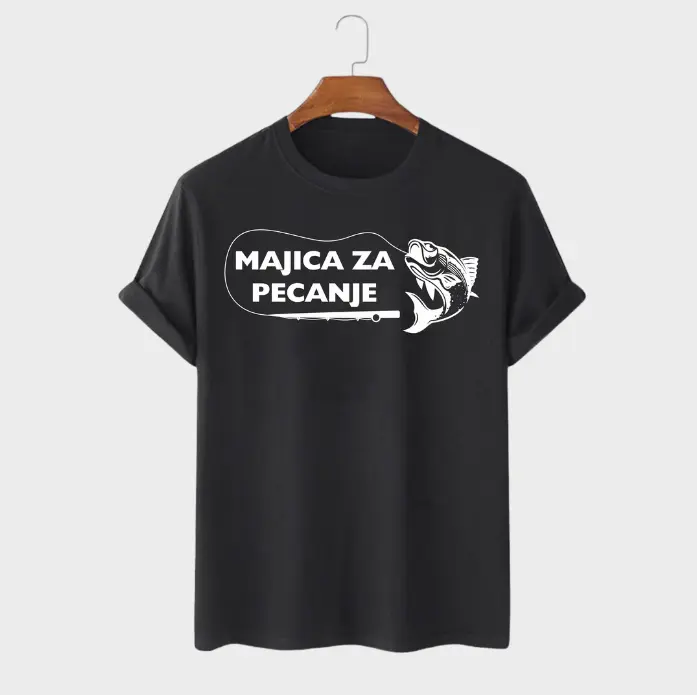 MAFIMI Muška majica Majica za pecanje, Crna