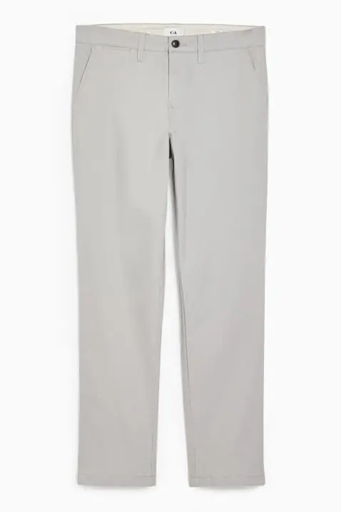 C&A Chinos Muške pantalone, Regular fit, Casual, Svetlosive