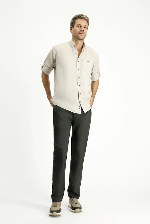 KIGILI Muške pantalone, Regular fit, Tamnosive