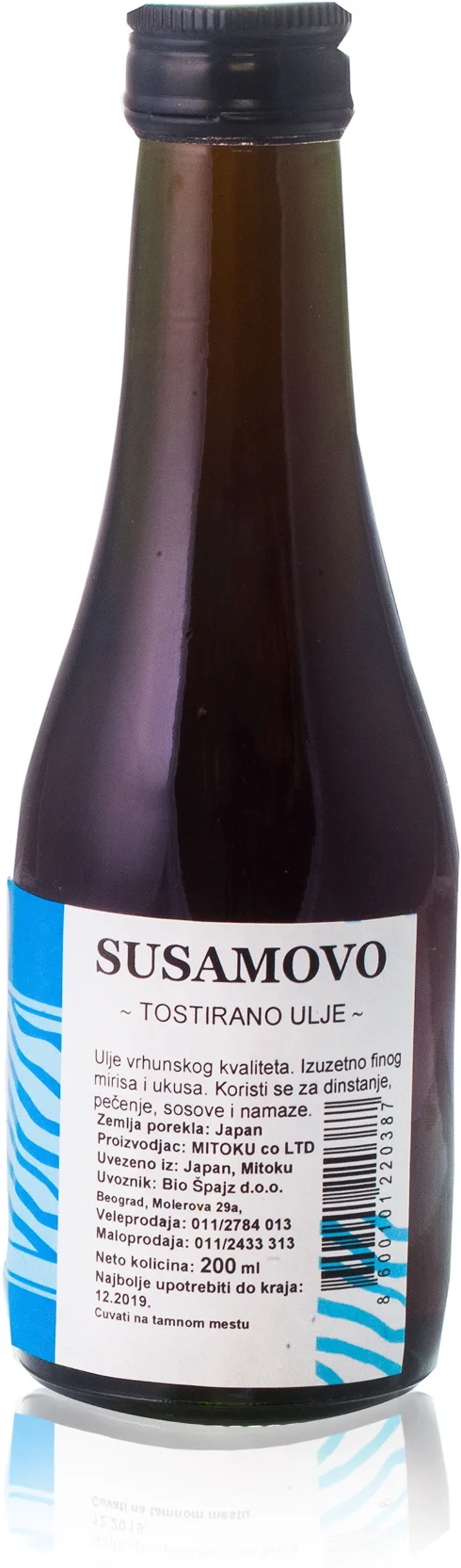 Hladno cedjeno tamno susamovo ulje 200 ml Mitoku