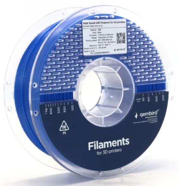 GEMBIRD Filament velike brzine za 3D štampač 3DP-ABS1.75HY-01-B ABS, 1.75mm, 1 kg, Plavi