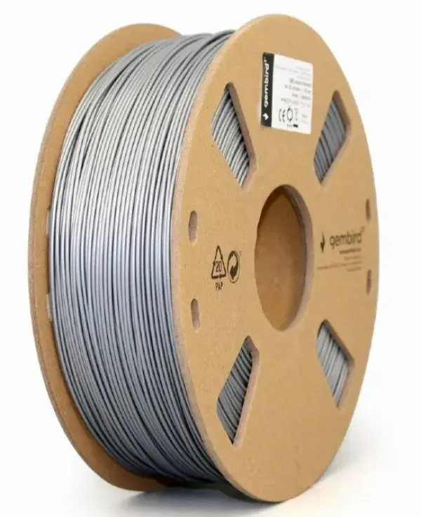 GEMBIRD Filament za 3D štampač 3DP-ABS1.75-01-S ABS, 1.75mm, 1 kg, Srebrni