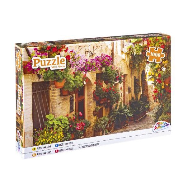 GRAFIX Puzzle Narrow street flowers - 1.000 delova