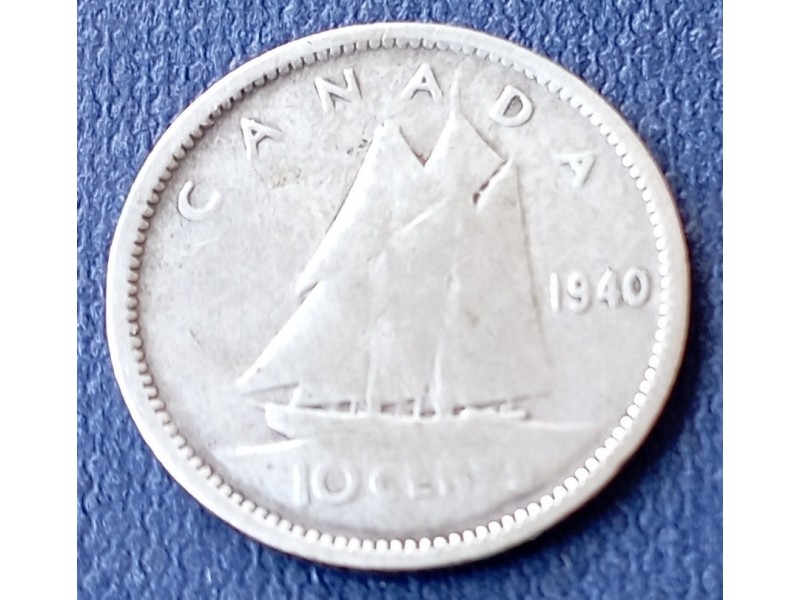 Kanada - 10 centi - 1940 - srebro