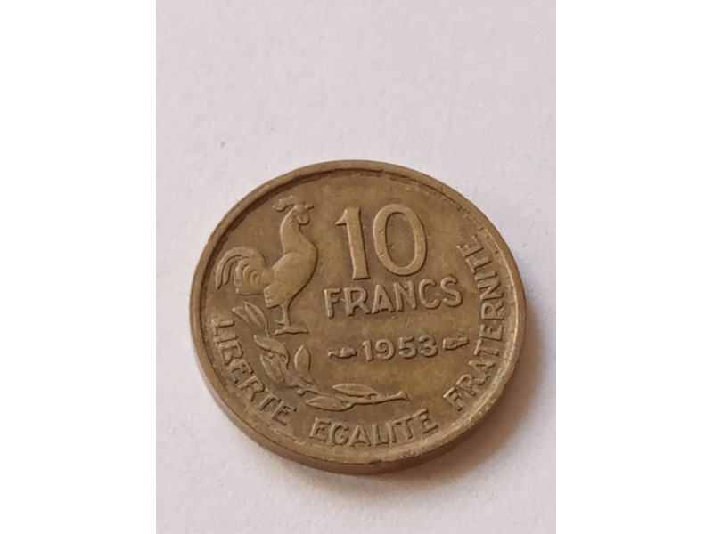 10 Francs 1953.g - Francuska - Petao -