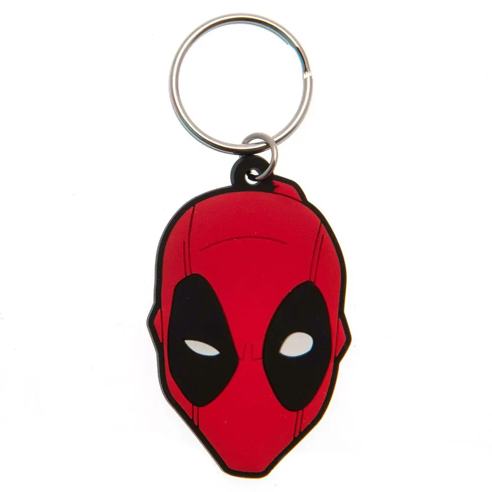 Privezak Marvel Comics - Deadpool Face 6 cm - Rubber Keichain