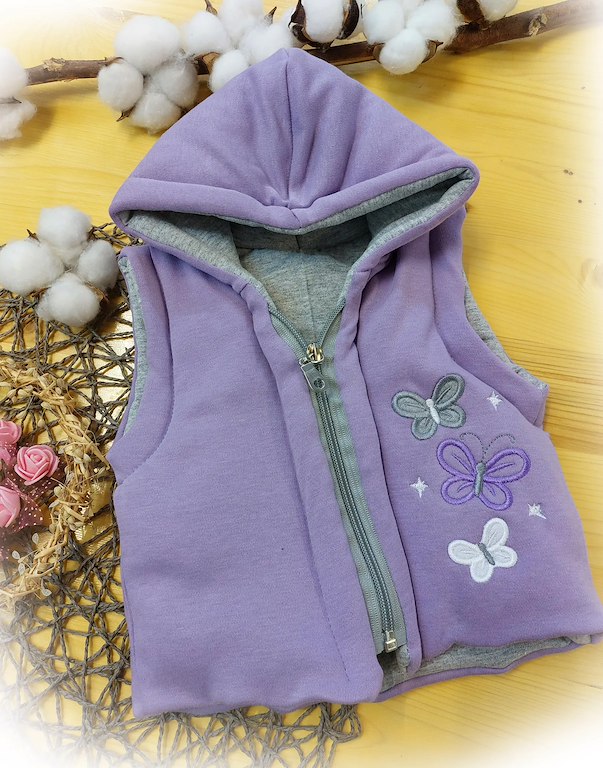 TODDS FASHION Termo prsluk za devojčice Little Fairy ljubičasti