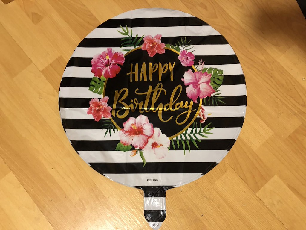 Helium Happy Birthday – balon 40 cm kom
