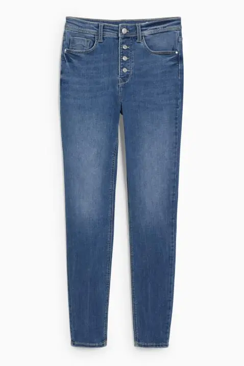 C&A Ženske farmerke, Teksas, Skinny Fit, Visok struk, Svetloplave